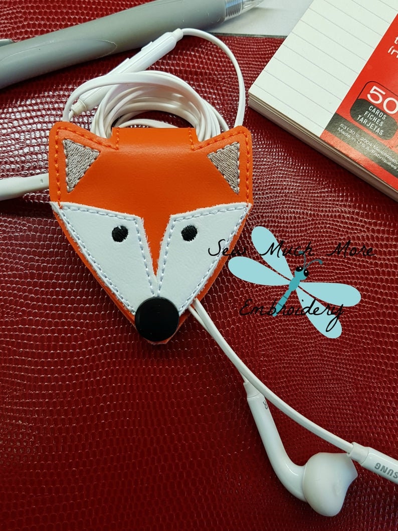 DIGITAL FILE Fox Cord Keeper, ITH Project, Machine Embroidery - Etsy