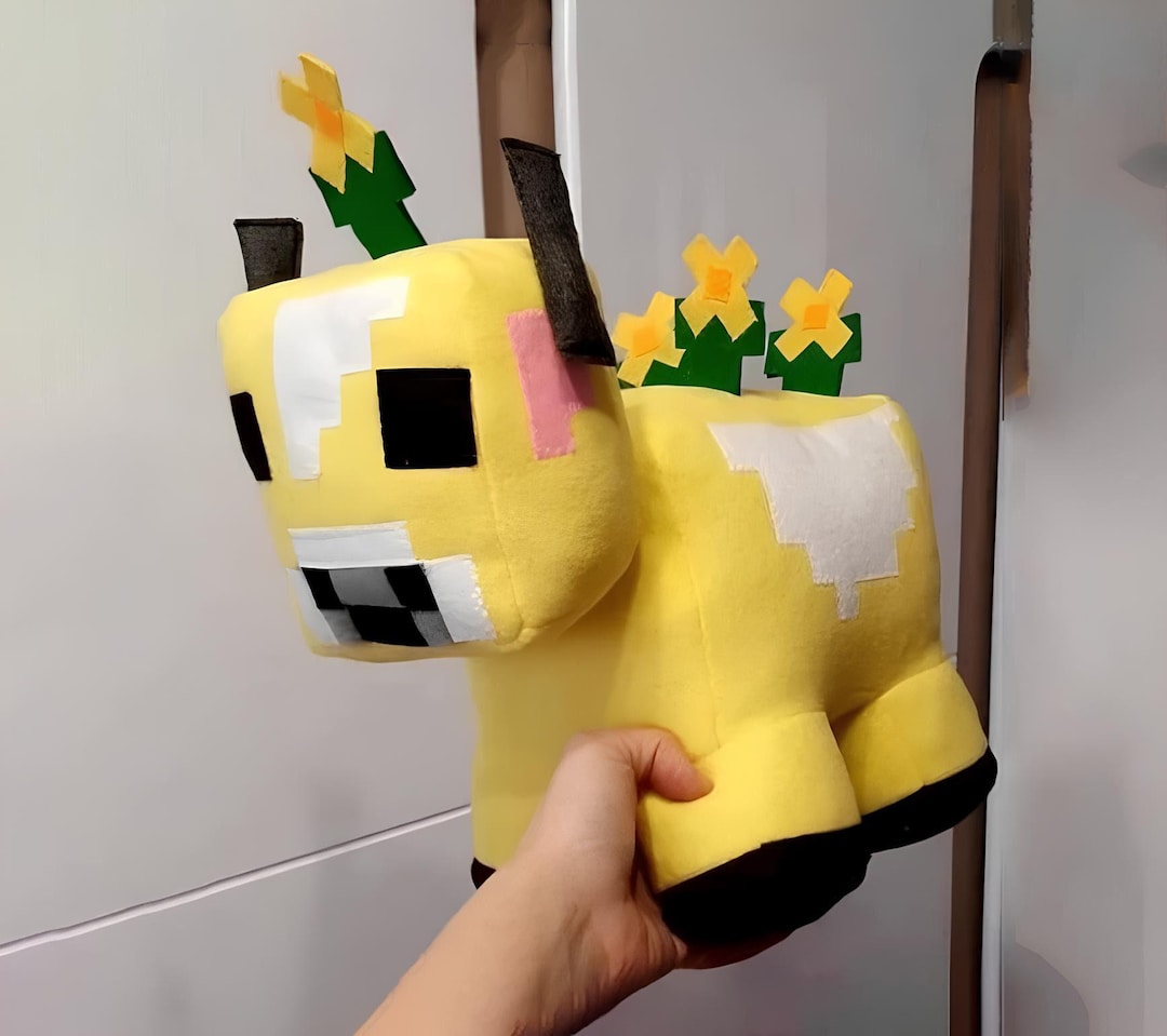 Moobloom Plush, Minecraft Gifts, Game Soft Toy, Minecraft Plushie ...