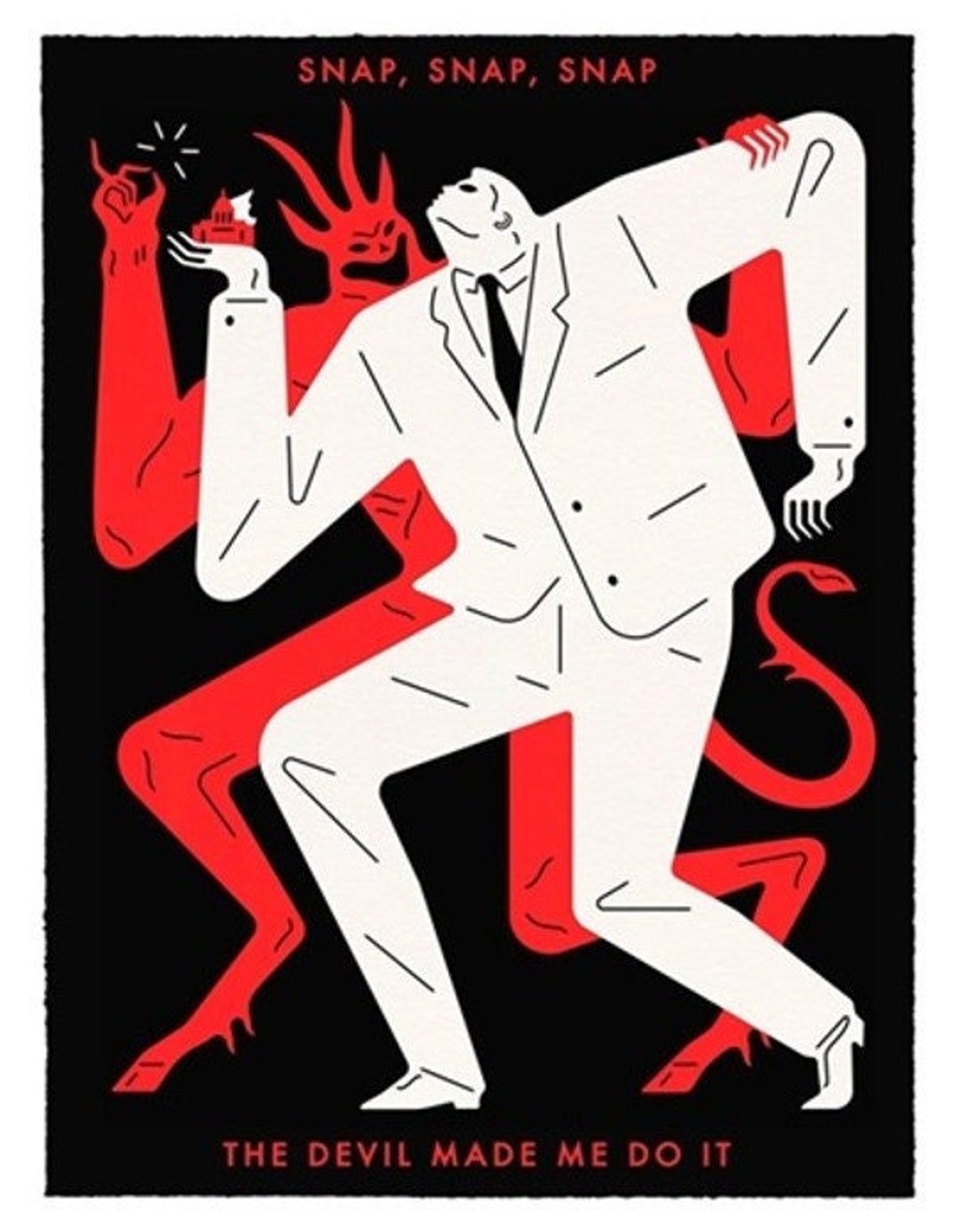 The Devil Made Me Do It by Cleon Peterson - Signed and Numbered - Etsy