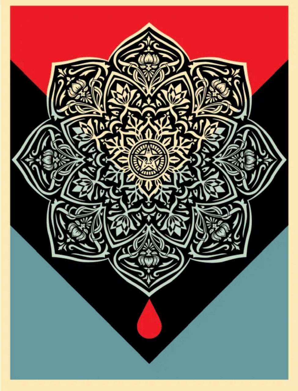 Blood & Oil Mandala (blood Drop) by Shepard Fairey - Signed and ...