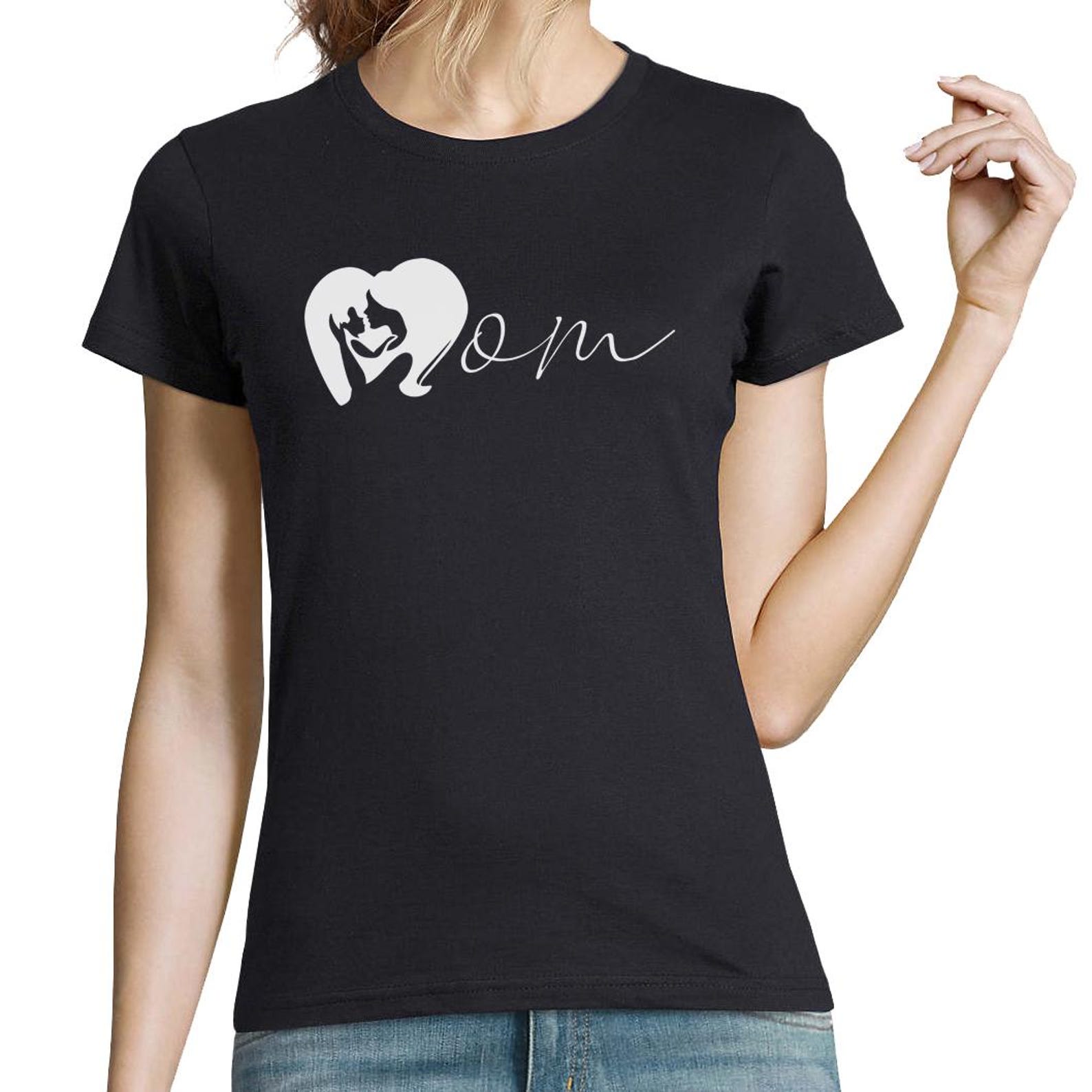 Mom Heart Shirt Gift for Mothers Day, Cute New Mommy Graphic Tee ...