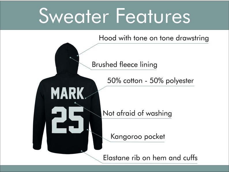 Custom Name Hoodie, Personalized Sweater With Your Name, Name Jumper ...