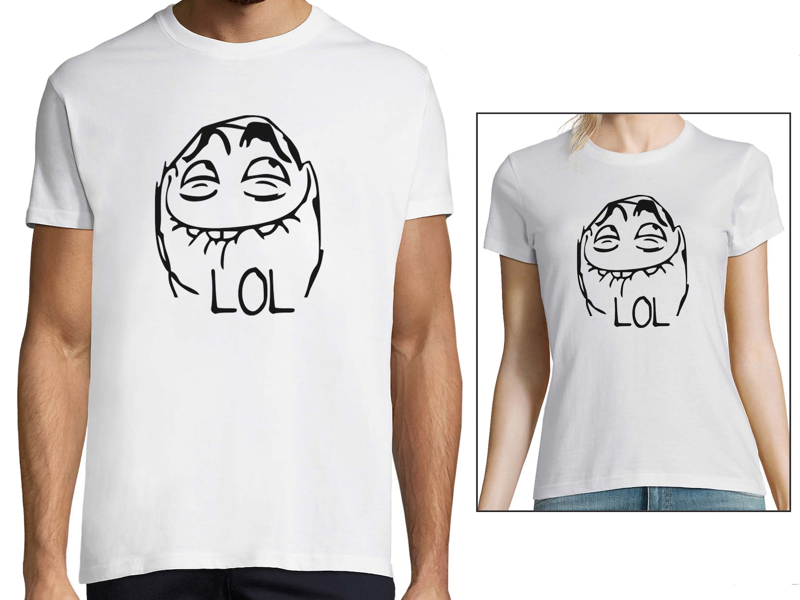 Meme Shirt for Men or Women, Troll Face Shirt Gift for Birthday, LOL ...