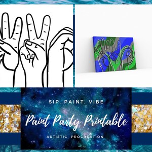 Canvas Printable/ Pre Drawn Outline Canvas 420/ DIY Canvas/ | Etsy