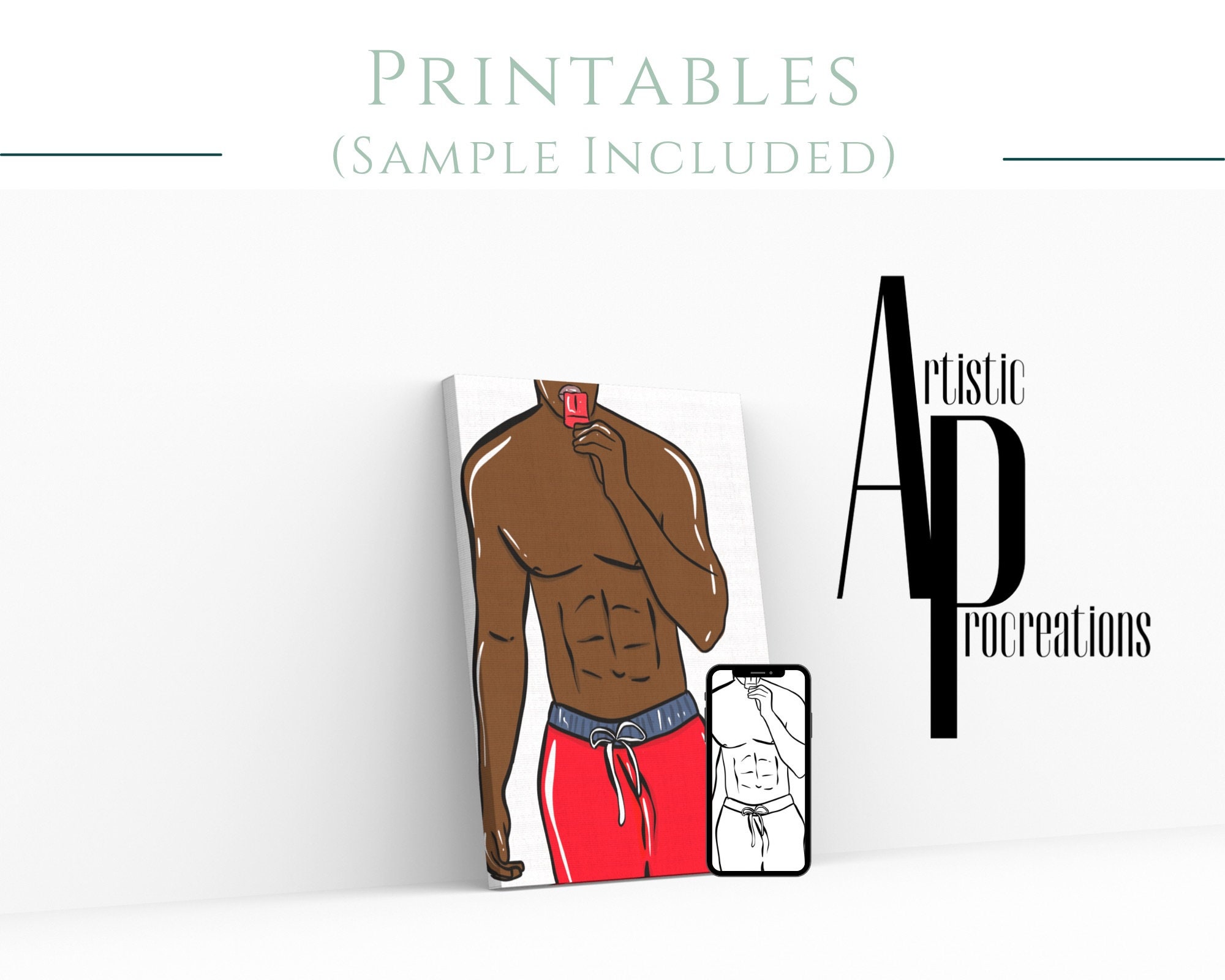 Canvas Printable/ Pre Drawn Outline Canvas Beach Bod/22/ DIY - Etsy
