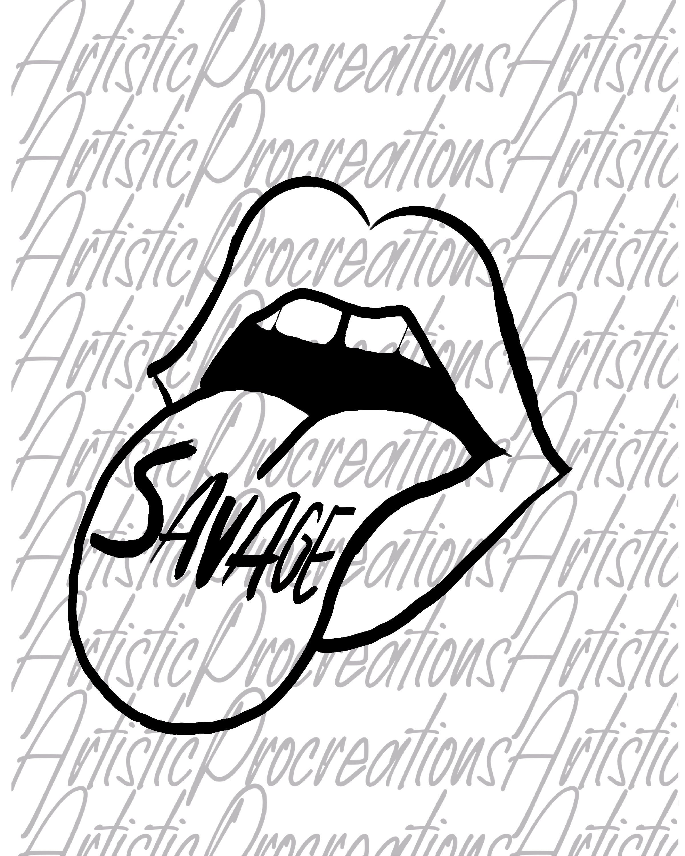 Pre Drawn Outline Canvas DIY Savage/ Instant Download/ DIY - Etsy