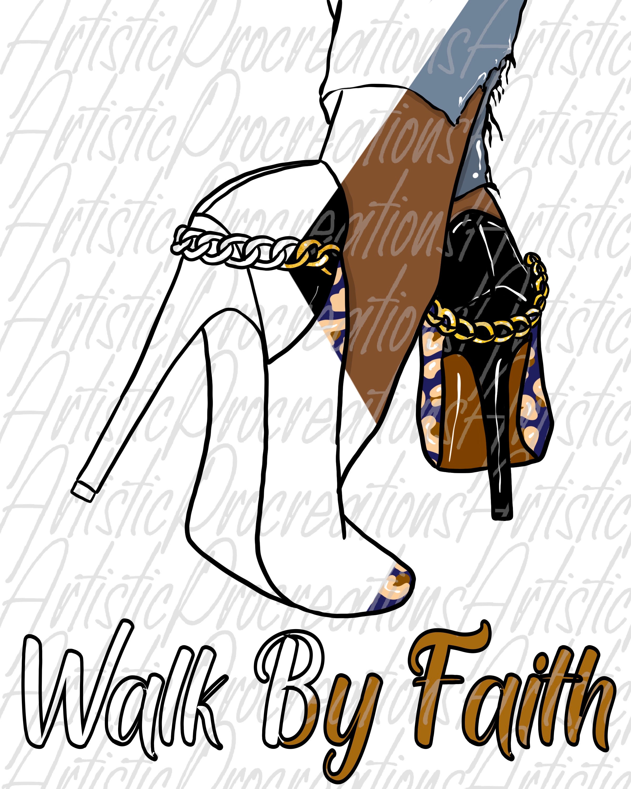 Pre Drawn Outline Canvas DIY Walk by Faith/ Instant Download/ - Etsy
