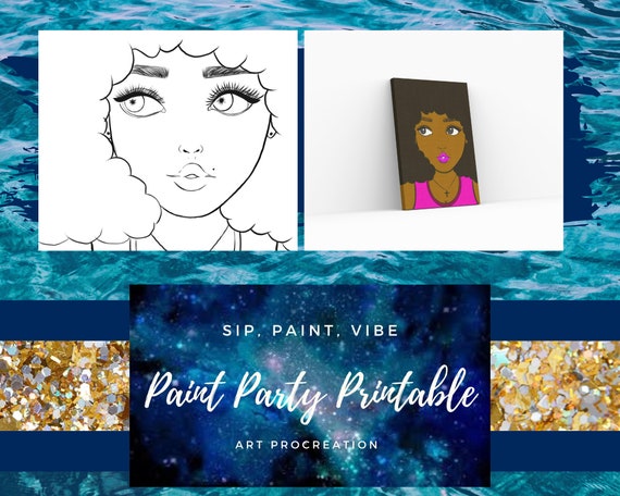 Pre Drawn Outline Canvas DIY Tiff/ Instant Download/ DIY | Etsy