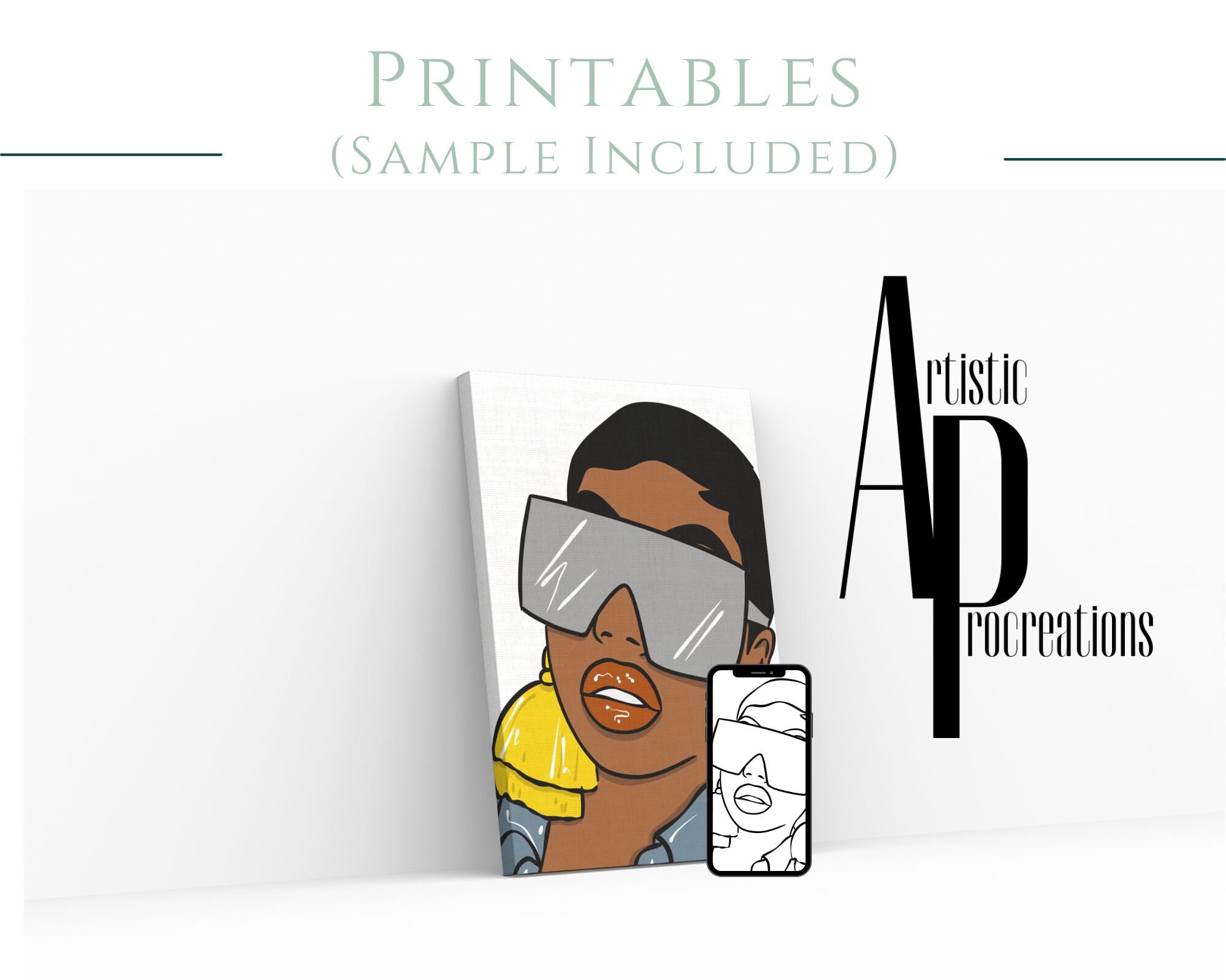 Canvas Printable/ Pre Drawn Outline Canvas Control 22/DIY - Etsy