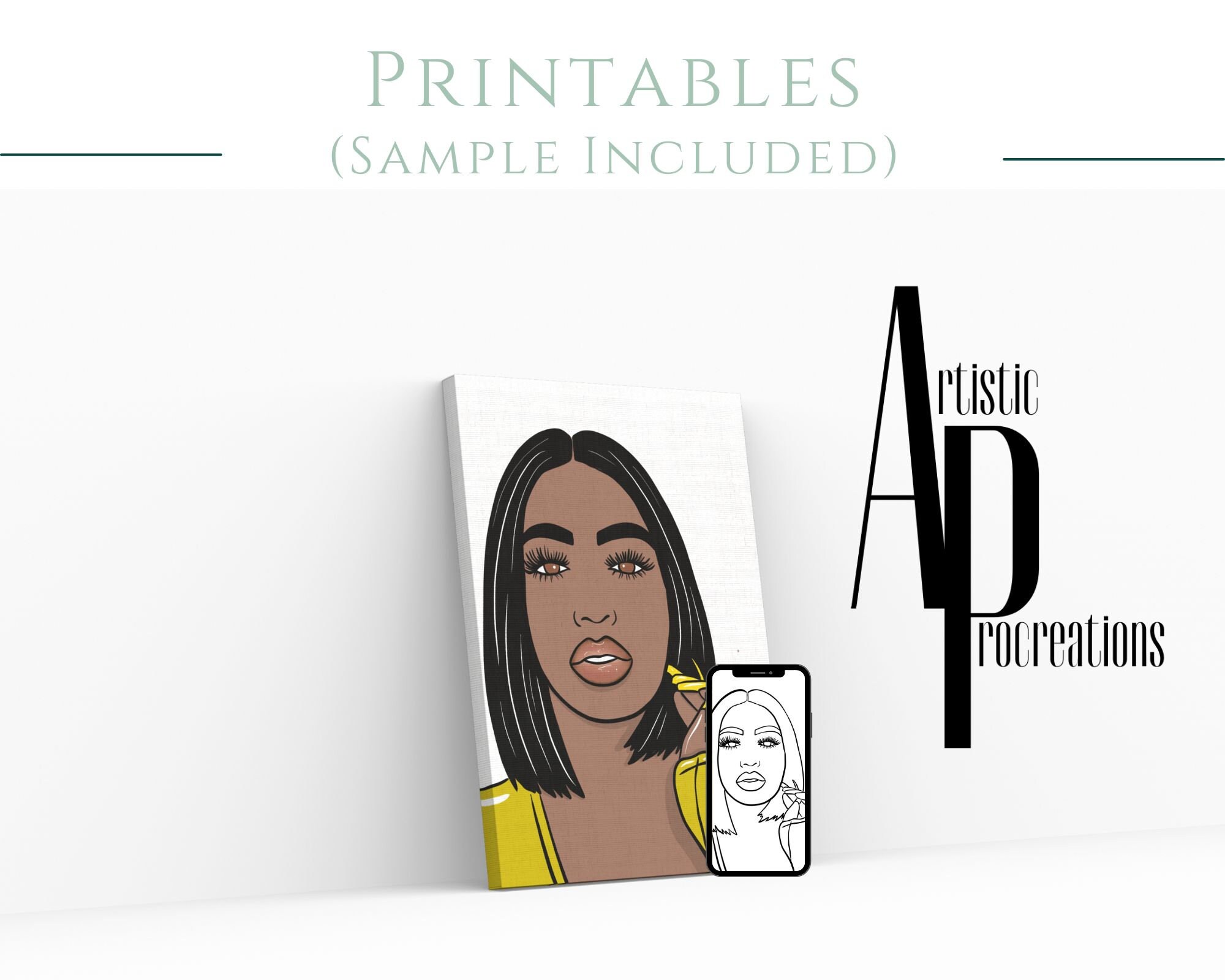 Canvas Printable/ Pre Drawn Outline Canvas Sassy 22/ DIY - Etsy