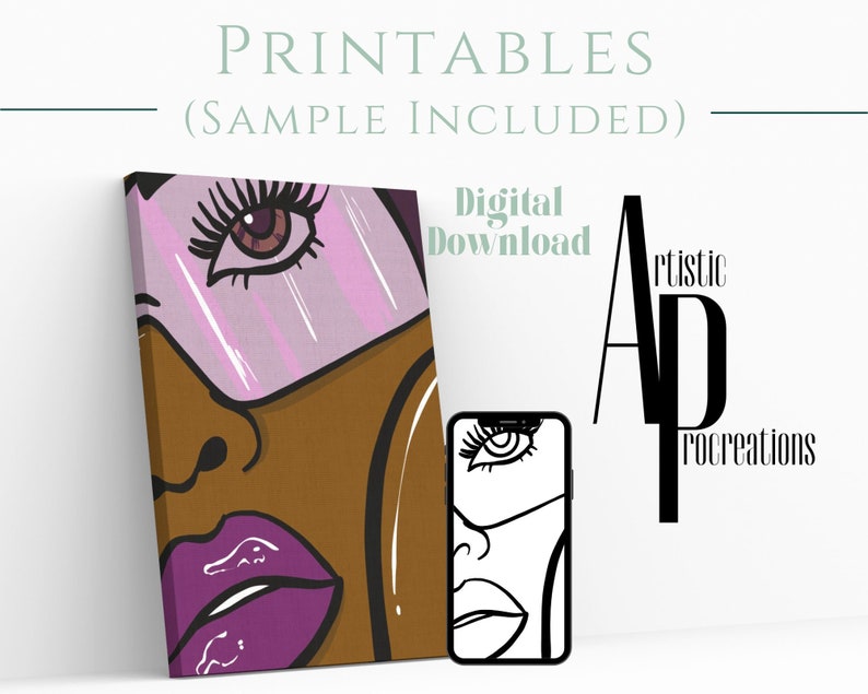 Canvas Printable/ Pre Drawn Outline Canvas Tan / DIY Canvas/ - Etsy