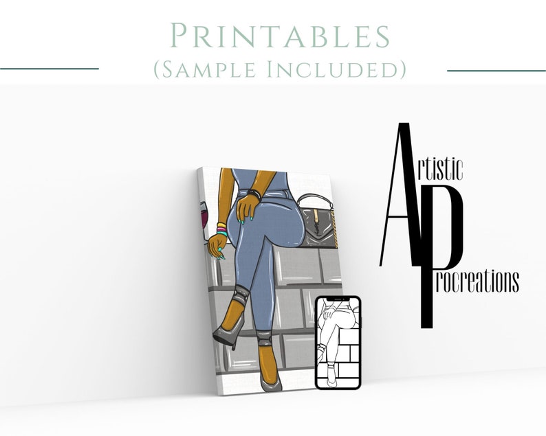 Canvas Printable/ Pre Drawn Outline Canvas Date Night II 22/ - Etsy