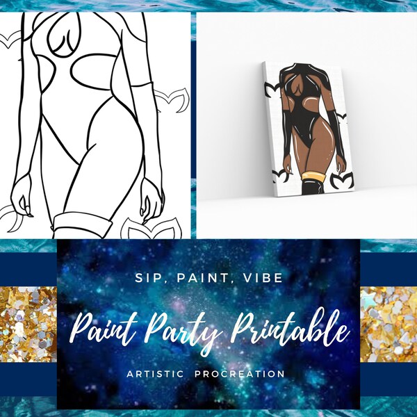 Sexy Pre Drawn Canvas For Adults Etsy