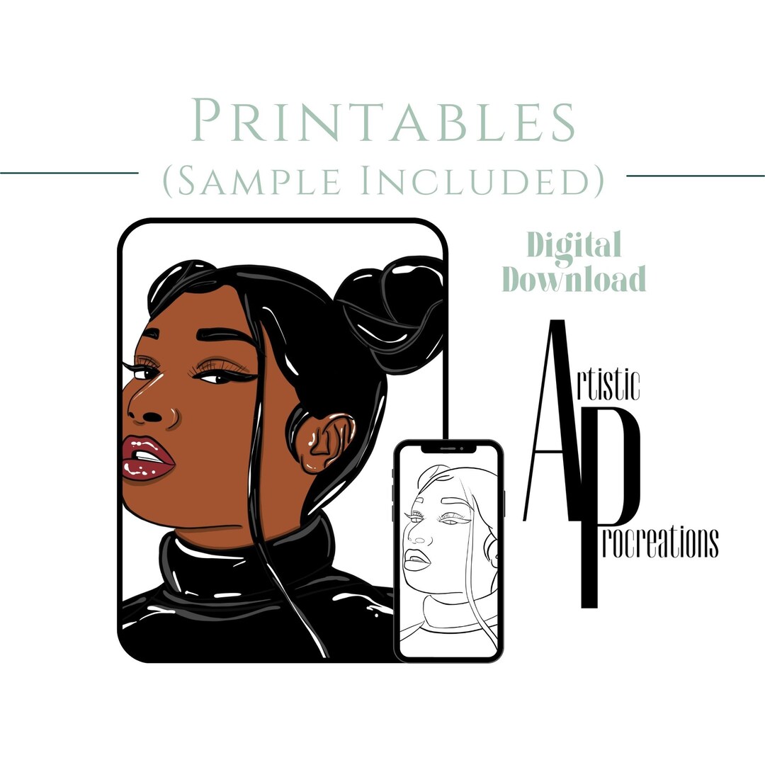 Pre Drawn Outline Canvas DIY Meg/ Instant Download/ DIY Canvas/ Party ...