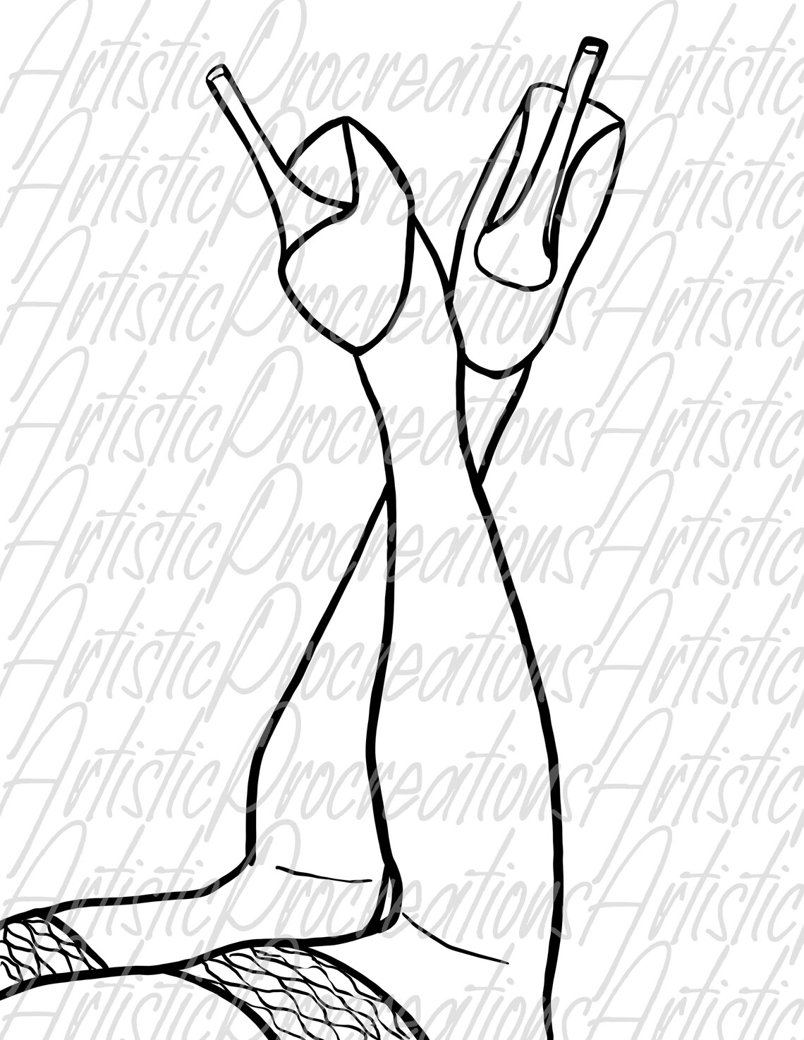 Pre Drawn Outline Canvas DIY Legs/ Instant Download/ DIY - Etsy