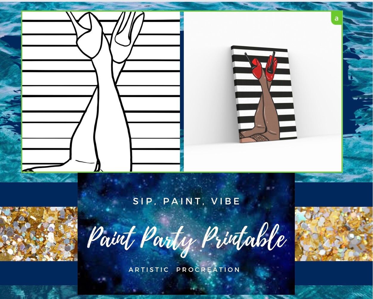 Pre Drawn Outline Canvas DIY Legs/ Instant Download/ DIY - Etsy