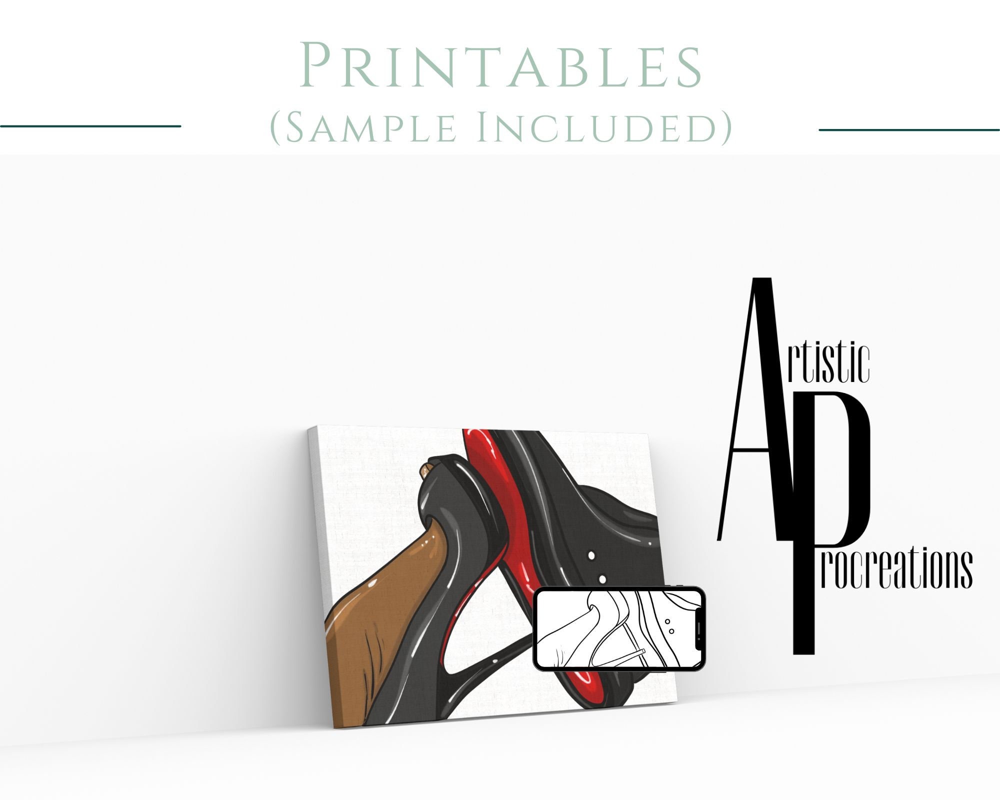 Canvas Printable/ Pre Drawn Outline Canvas His & Hers 22/ DIY - Etsy