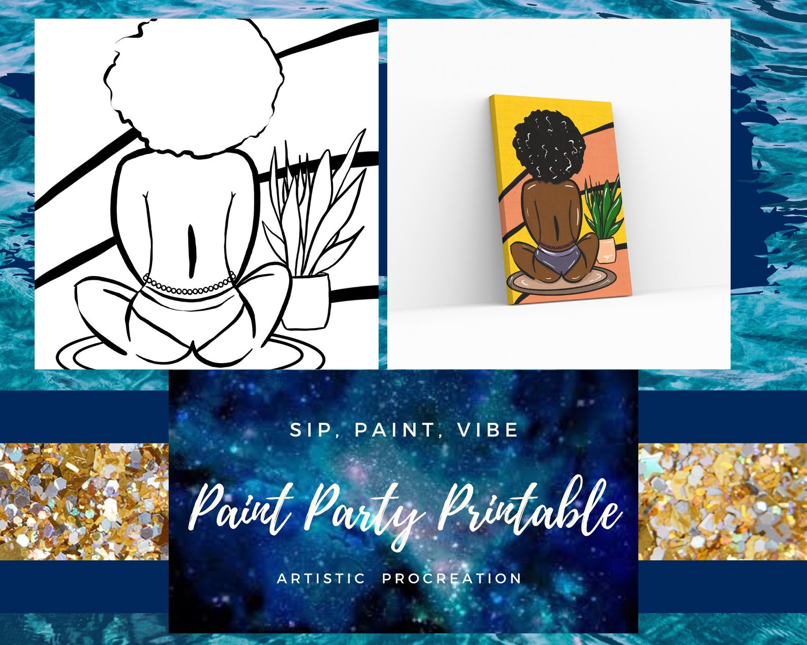 Pre Drawn Outline Canvas DIY Peace/ Instant Download/ DIY - Etsy