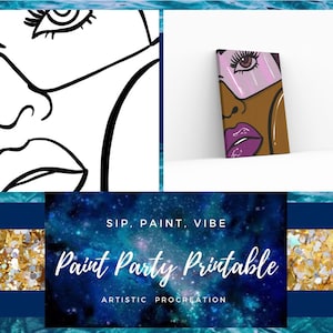 Canvas Printable/ Pre Drawn Outline Canvas Tan / DIY Canvas/ - Etsy