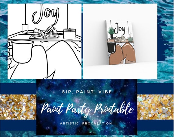 Canvas Printable/ Pre Drawn Outline Canvasjoy/ DIY Canvas/ - Etsy