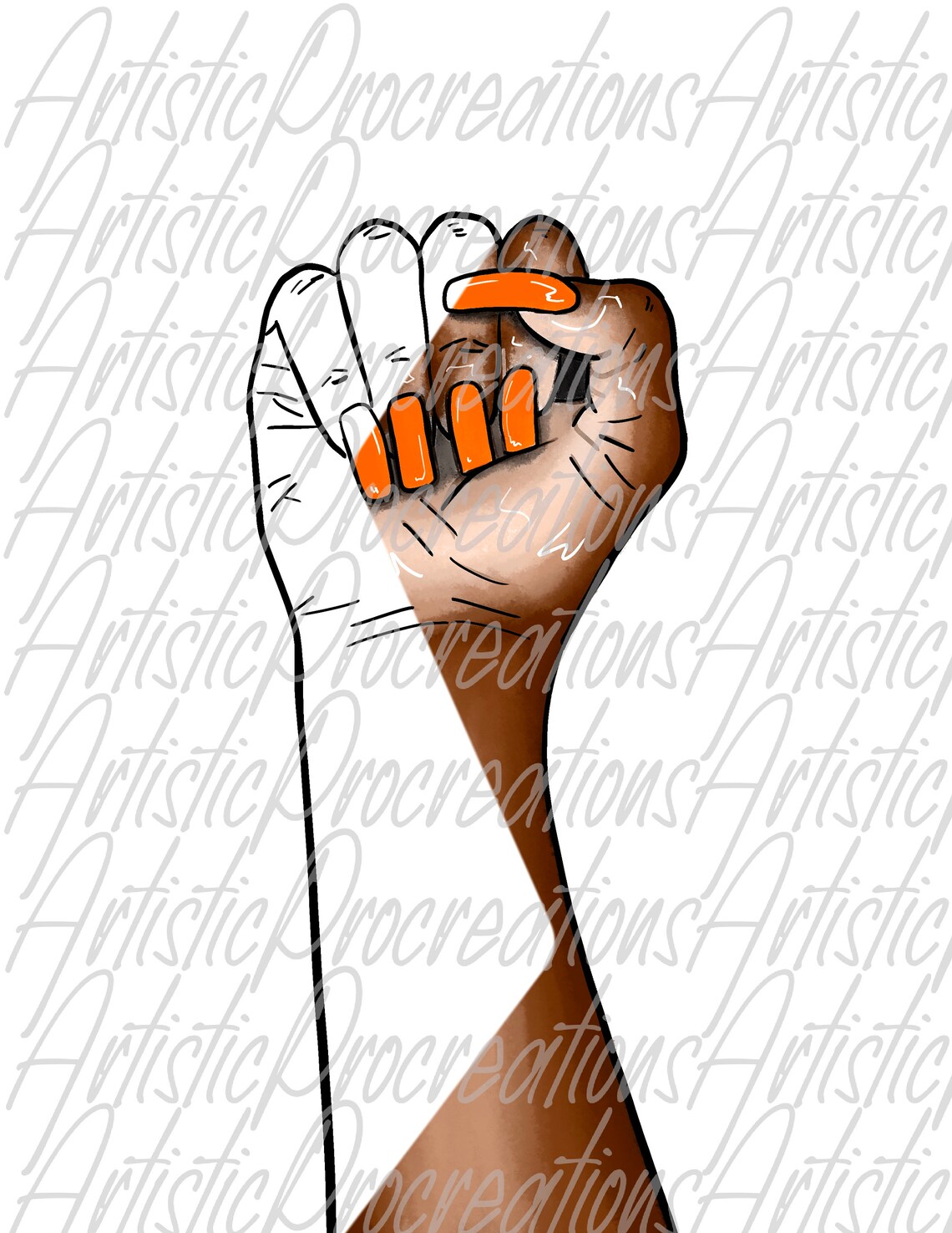 Pre Drawn Outline Canvas DIY Power/ Instant Download/ DIY - Etsy