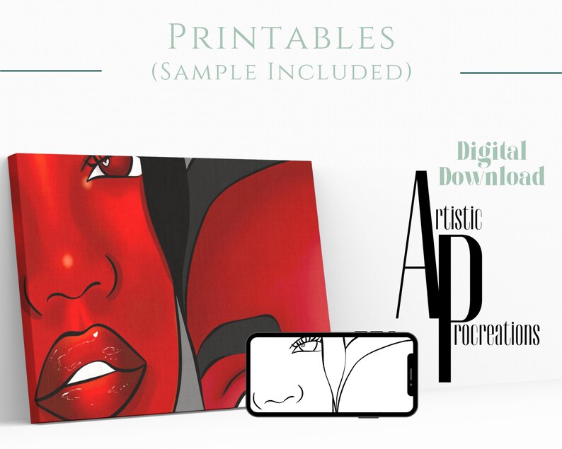 Pre Drawn Outline Canvas DIY/ Instant Download/ DIY Canvas/ - Etsy