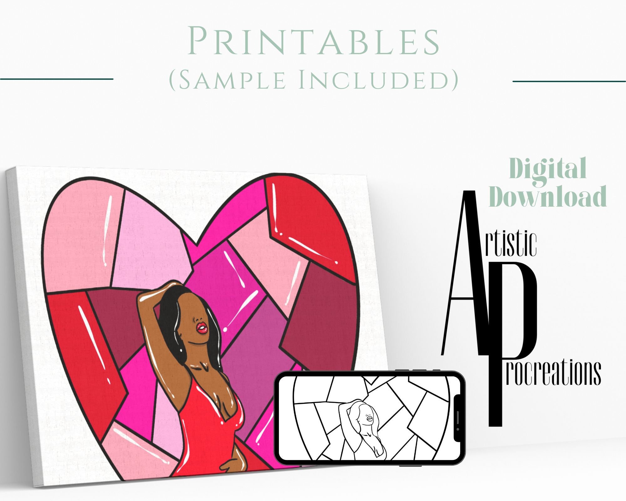 Pre Drawn Outline Canvas DIY Pieces / Instant Download/ DIY - Etsy