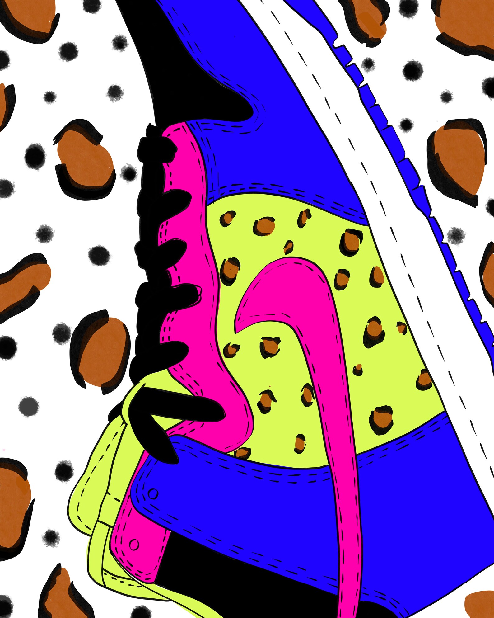 Pre Drawn Outline Canvas DIY High Tops/ Instant Download/ DIY - Etsy