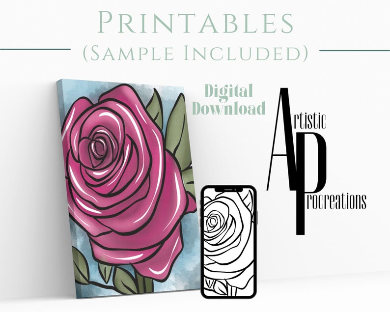 Canvas Printable/ Pre Drawn Outline Canvas DIY Spring / DIY - Etsy