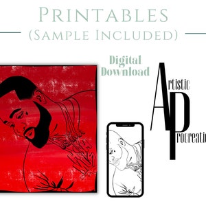 Pre Drawn Outline Canvas DIY MO3/ Instant Download/ DIY Canvas/ Party ...