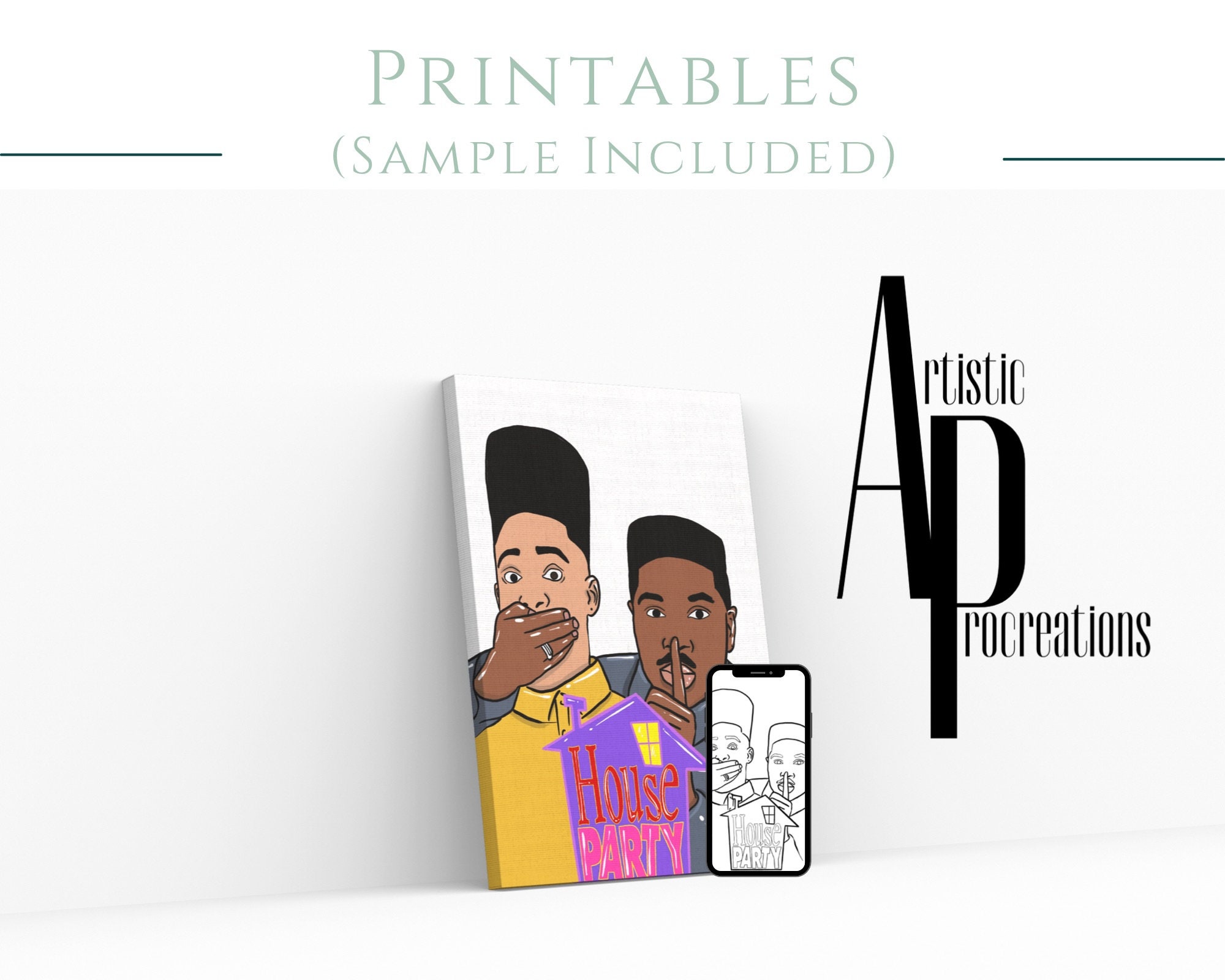 Canvas Printable/ Pre Drawn Outline Canvas Party 22/ DIY - Etsy