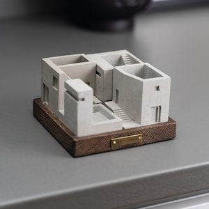 Miniature Concrete Building Model, Workplace Organizer, Modern Desk ...