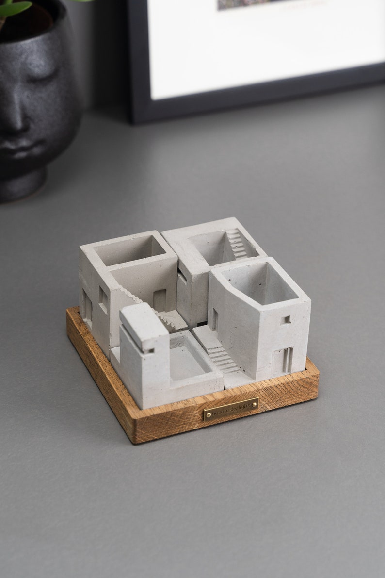 Concrete Building Concrete Home Decor Miniature House - Etsy
