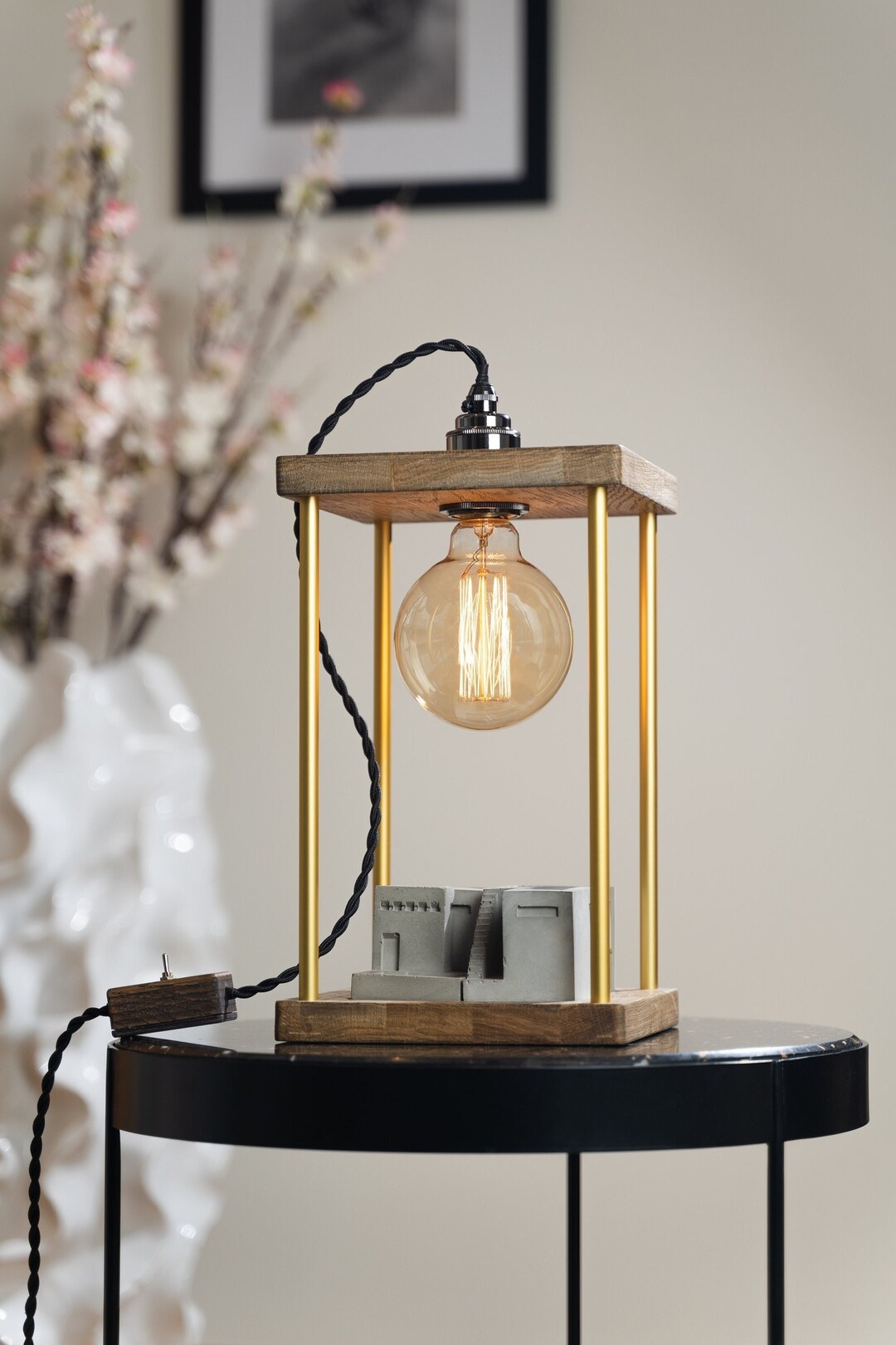 For Architect Lamp, Concrete Building, Lamp Miniaturhaus Beton, Wooden ...