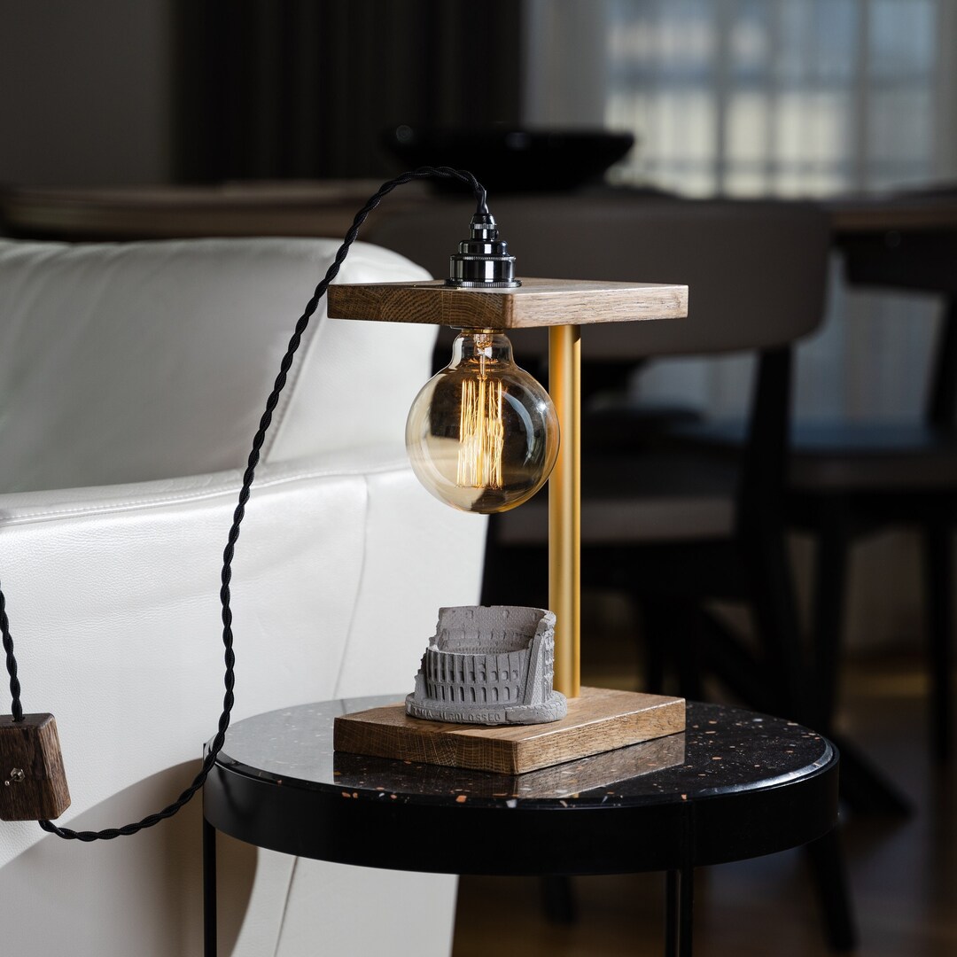 Wood Nightstand Lamp, Night Stand Table Lamp, Table Lamp for Night ...