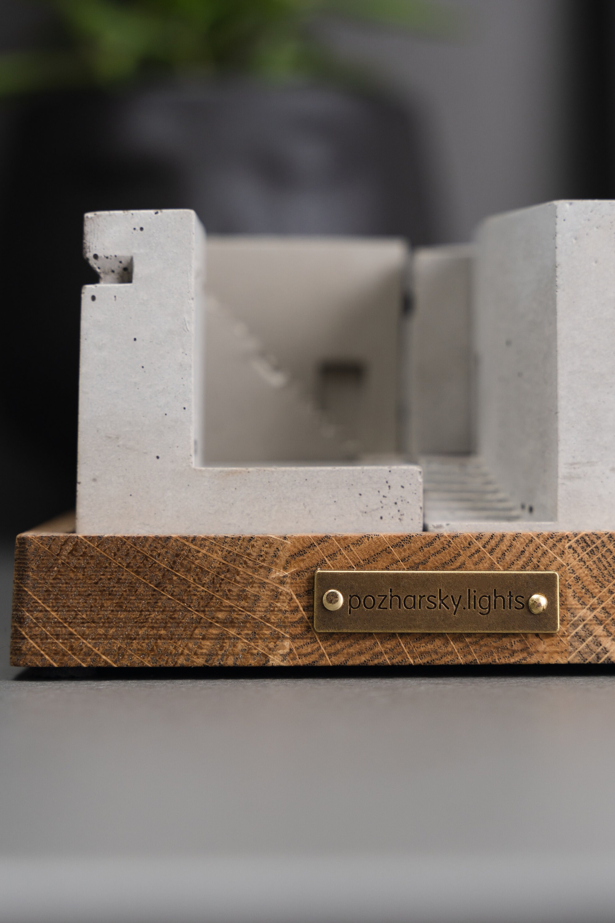 Concrete Houses, Desk Wood Organizer, Office Stationery Organiser, Pen ...