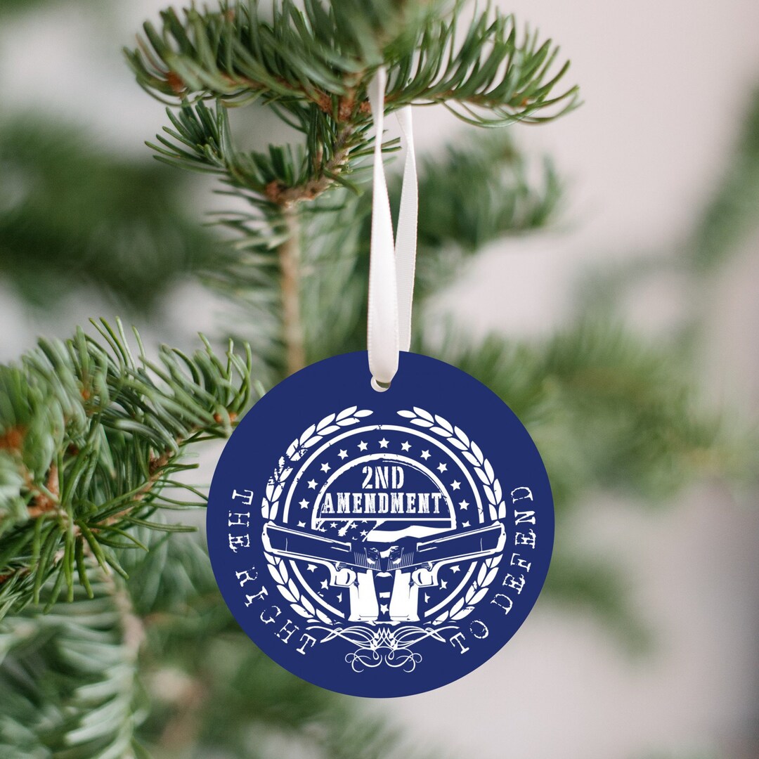 2nd Amendment the Right to Defend 3 Round Flat Christmas Ornament - Etsy