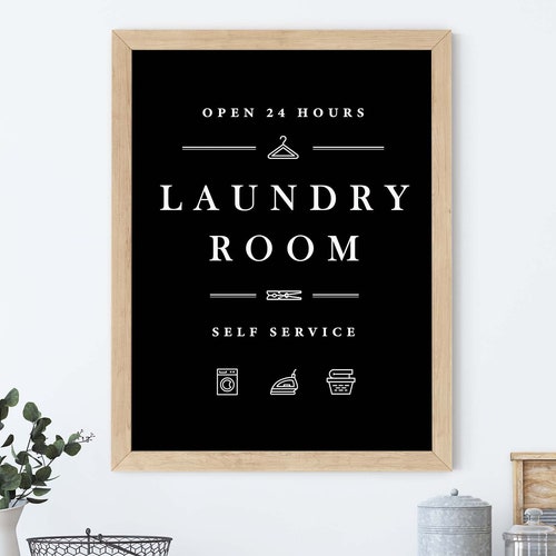 Personalized Laundry Room Sign printable Featuring Your | Etsy