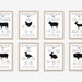 Meat Butcher Guide Print 8pc Set, Kitchen Printable Art, Kitchen ...