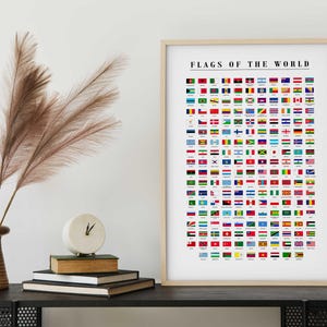 World Flags Poster, Flags of the World, International Flags of ...