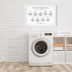 Laundry Sign, Laundry Stain Removal Guide, Laundry Room Art, Laundry ...