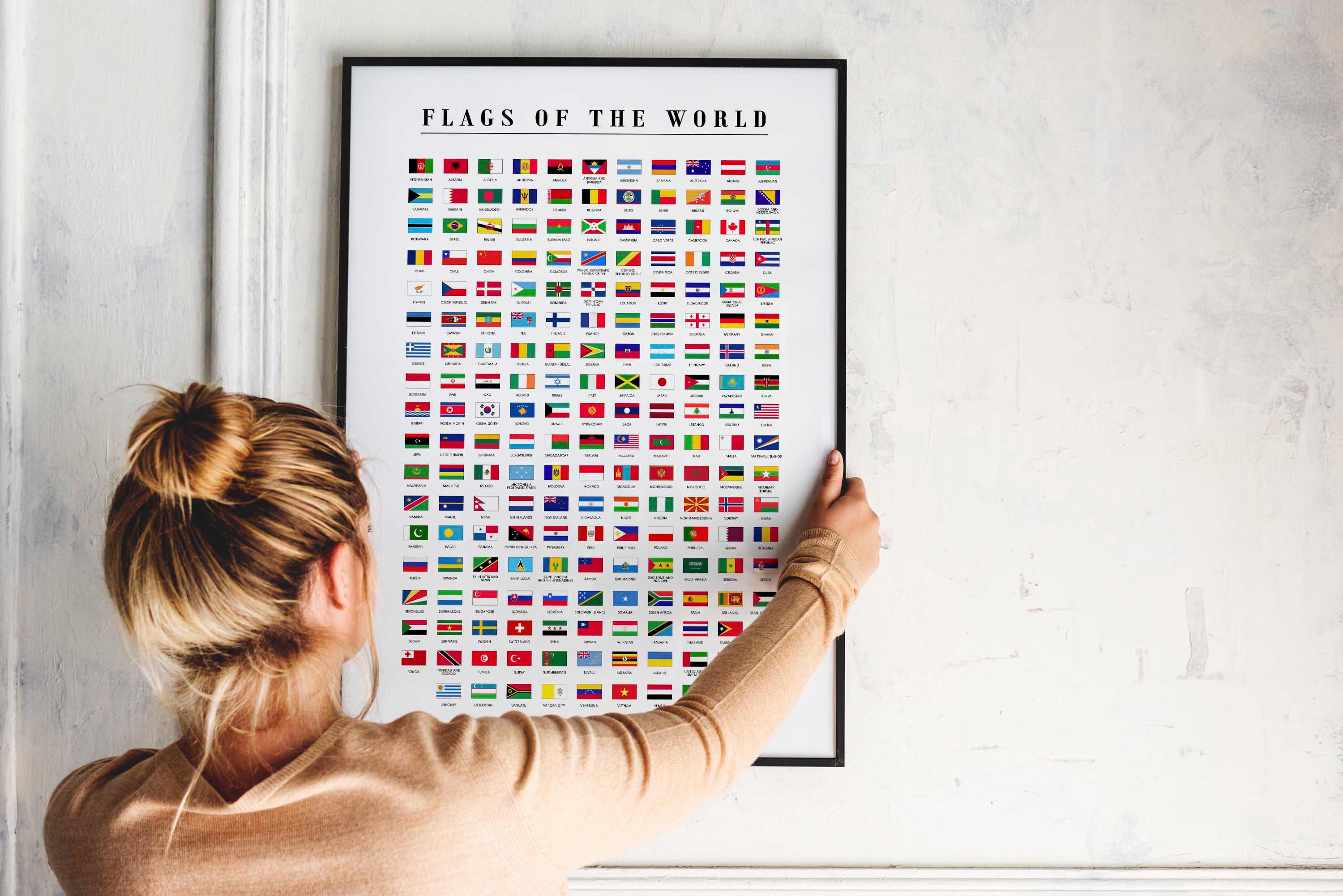 Flags of the World Print, World Flags Poster, Country Flags Chart ...