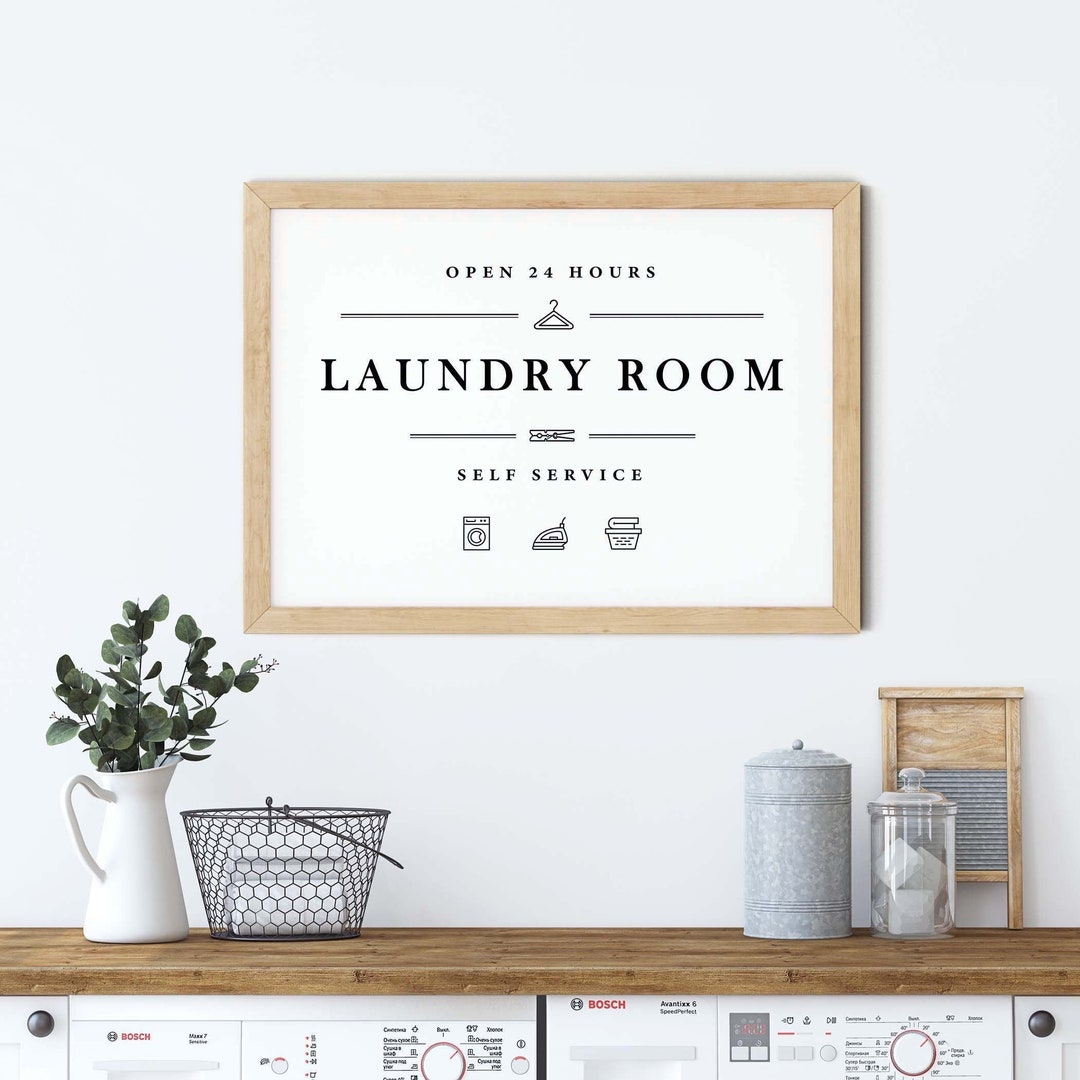 Laundry Sign, Laundry Printable Art, Laundry Print, Laundry Room Decor ...