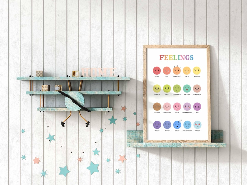 Feelings Poster, Emotions Chart, Feelings Print, Classroom Poster ...