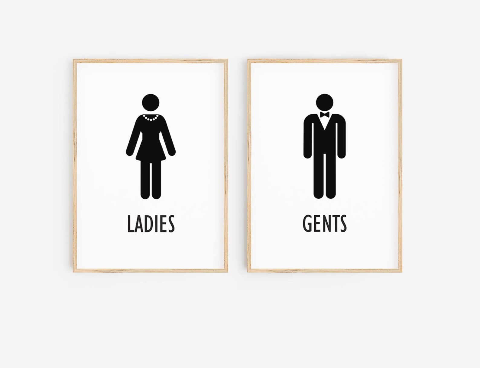 Ladies and Gents Restroom Sign Bathroom Art Bathroom Decor | Etsy
