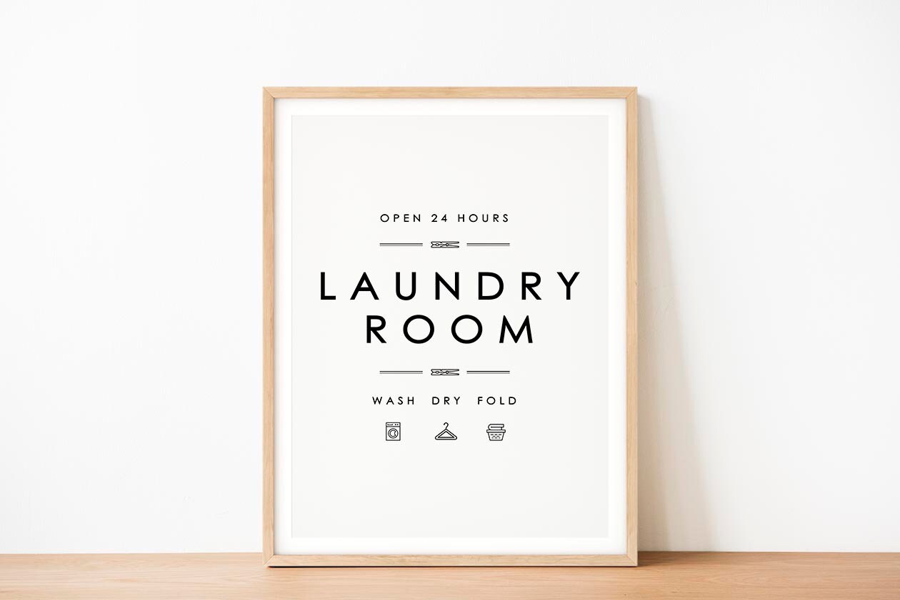 Laundry Room Sign Laundry Printable Art Minimalist Laundry - Etsy Canada