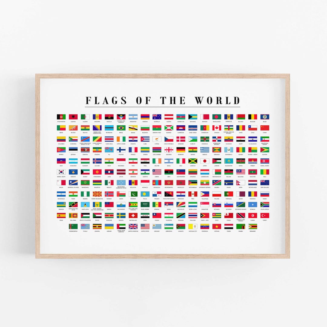 Flags of the World, World Flags Poster, International Country Flags ...