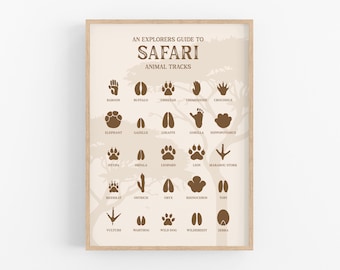 Woodland Animal Tracks Poster, Animal Tracks Kids, Animal Footprint ...
