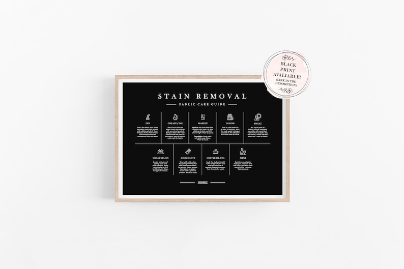 Laundry Sign, Laundry Stain Removal Guide, Laundry Room Art, Laundry ...