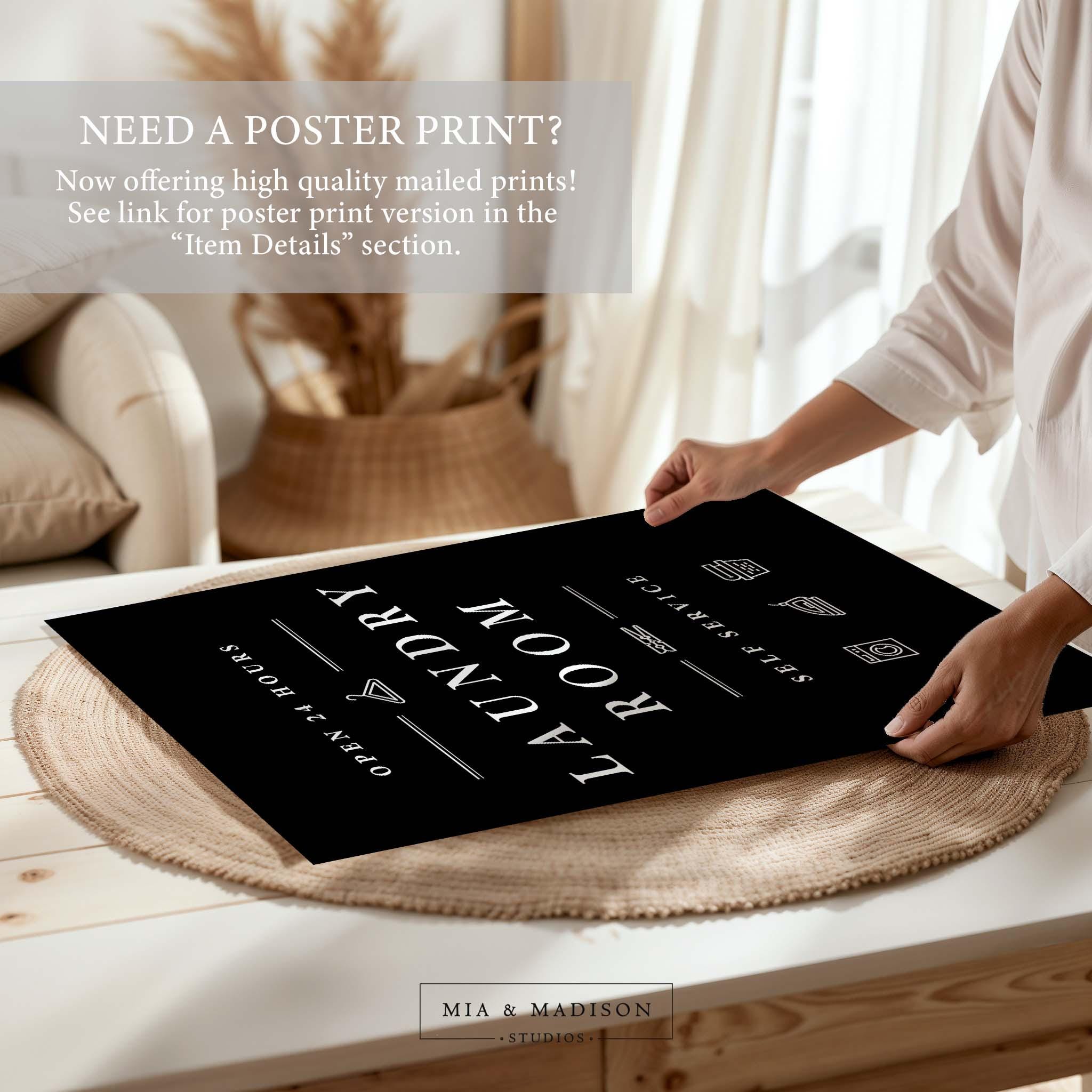Black Laundry Sign, Laundry Printable Art, Laundry Print, Laundry Room ...